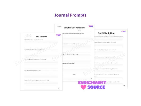 The Self Guide: Printable Self Improvement Journal and Workbook ...