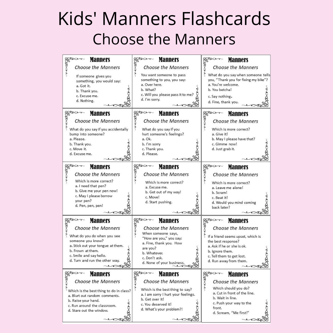 Manners Lessons - Enrichment Source