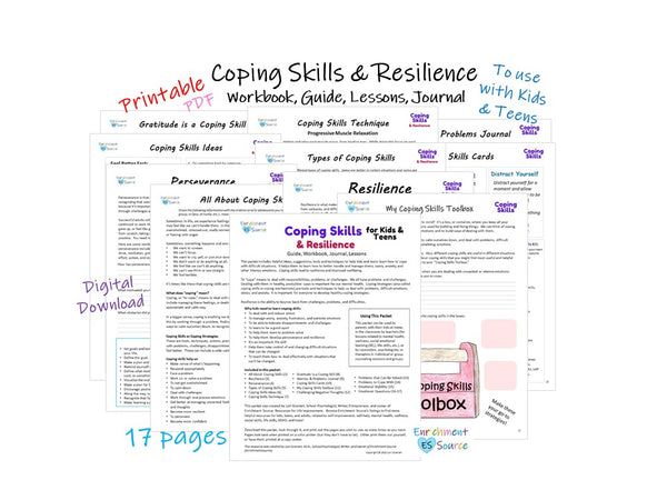 Coping Skills & Resilience Workbook for Kids & Teens - Enrichment Source
