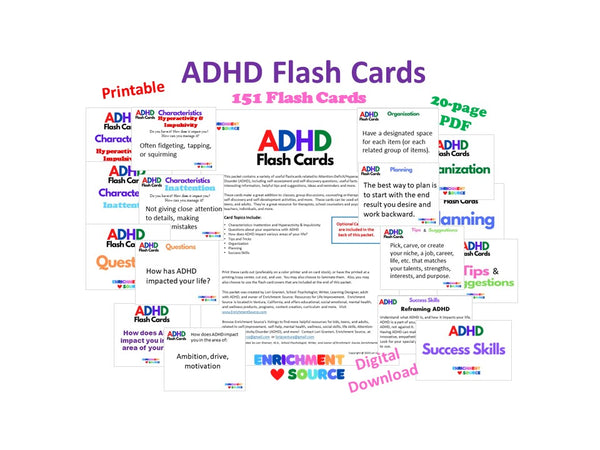 ADHD Flash Cards Package - Enrichment Source