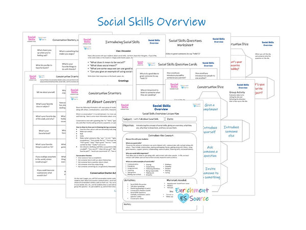 Social Skills Lesson Plan Bundle - Enrichment Source